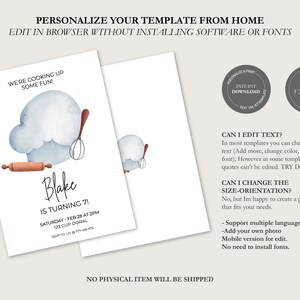 Chef Hat Birthday Party Invitation Cooking Party Birthday | Etsy