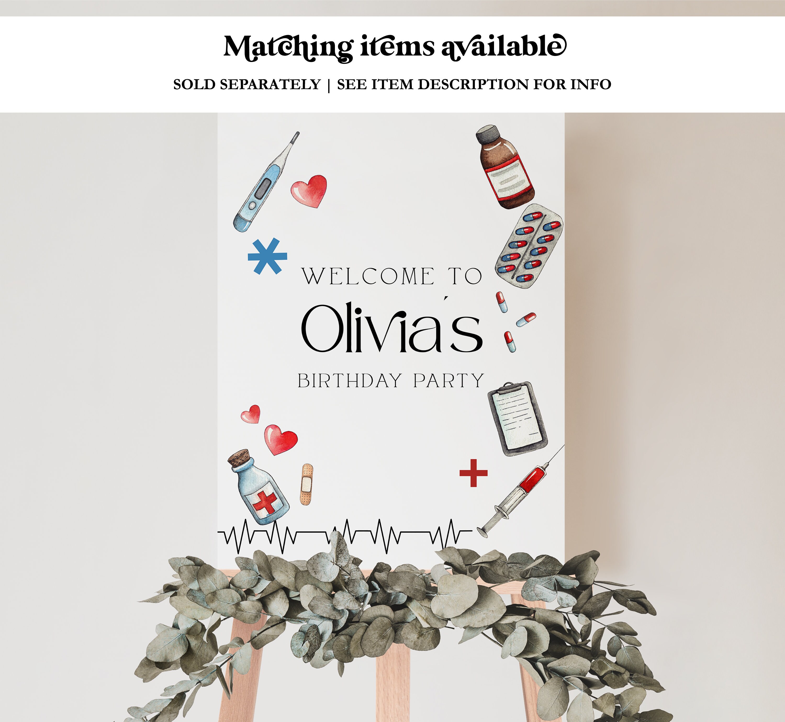 Medical Birthday Party Invitation, Nurse Birthday Party, Doctor Party ...