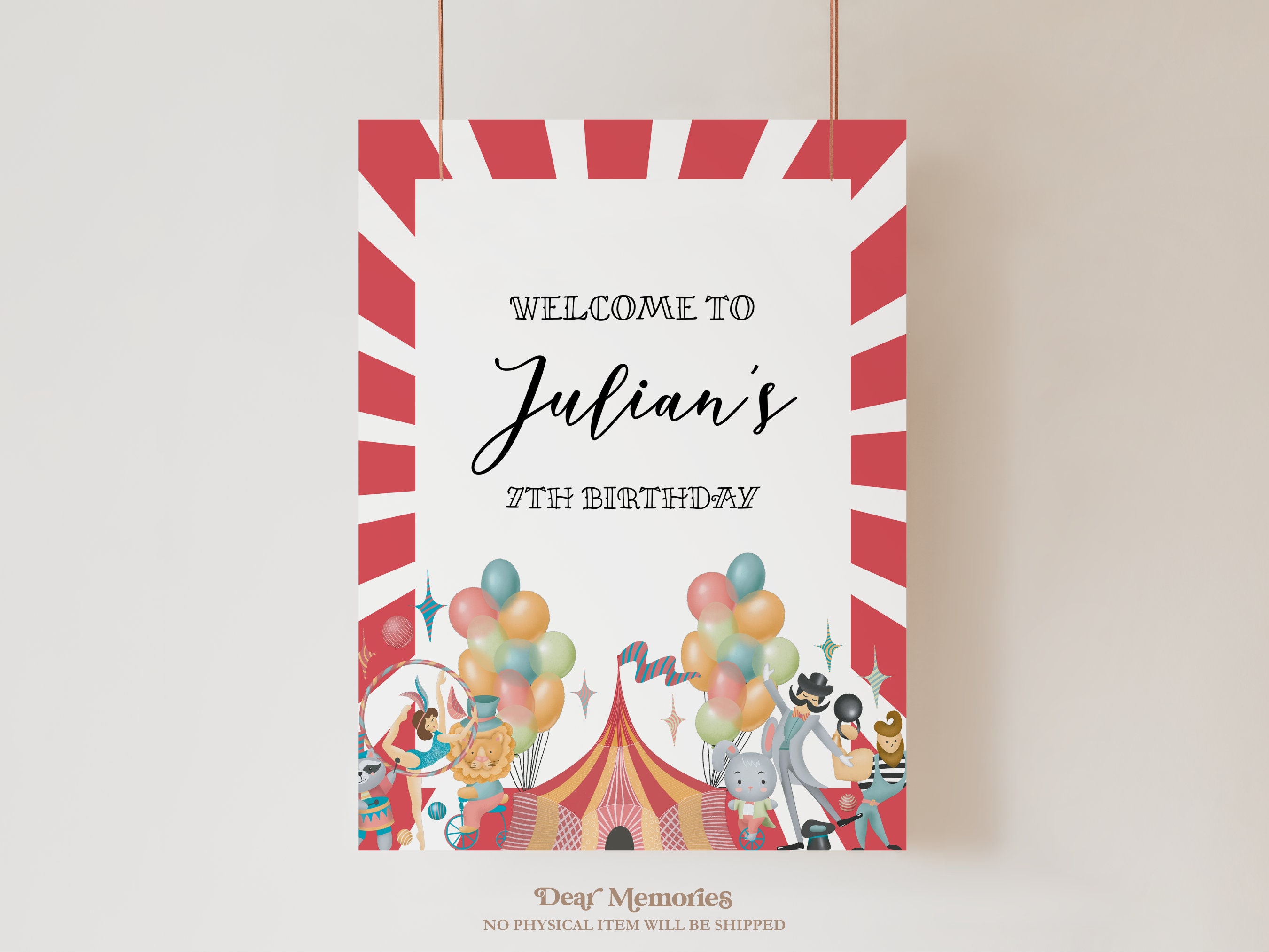 Circus Birthday Welcome Sign, Circus Party Sign, Vintage Circus, Circus ...