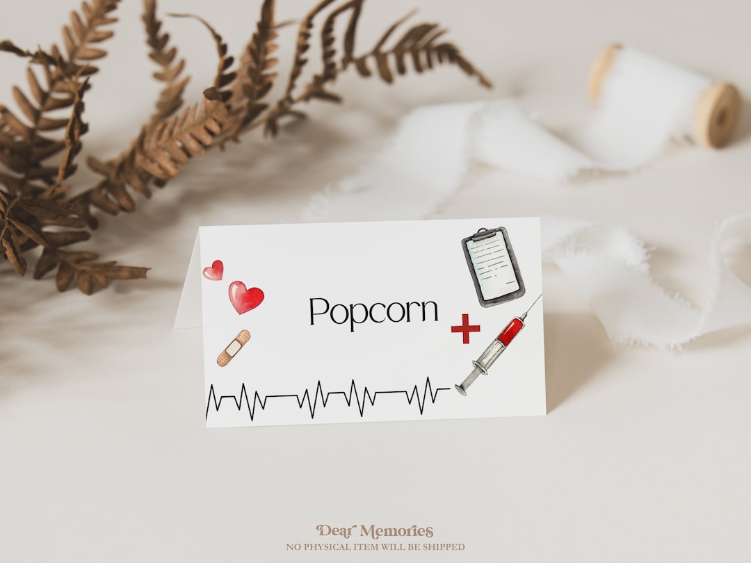 Medical Birthday Food Tents, Doctor Food Labels, Medical Party, Nurse ...