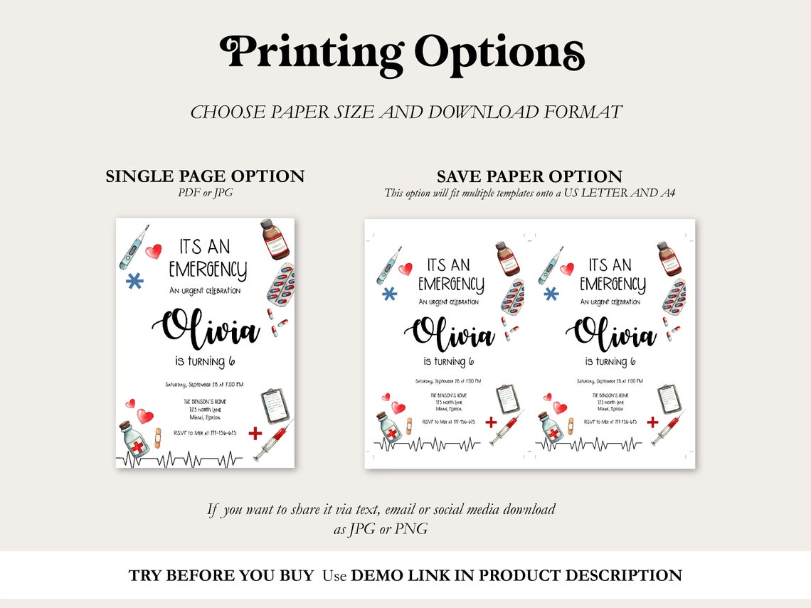 Medical Birthday Party Invitation Nurse Birthday Party - Etsy