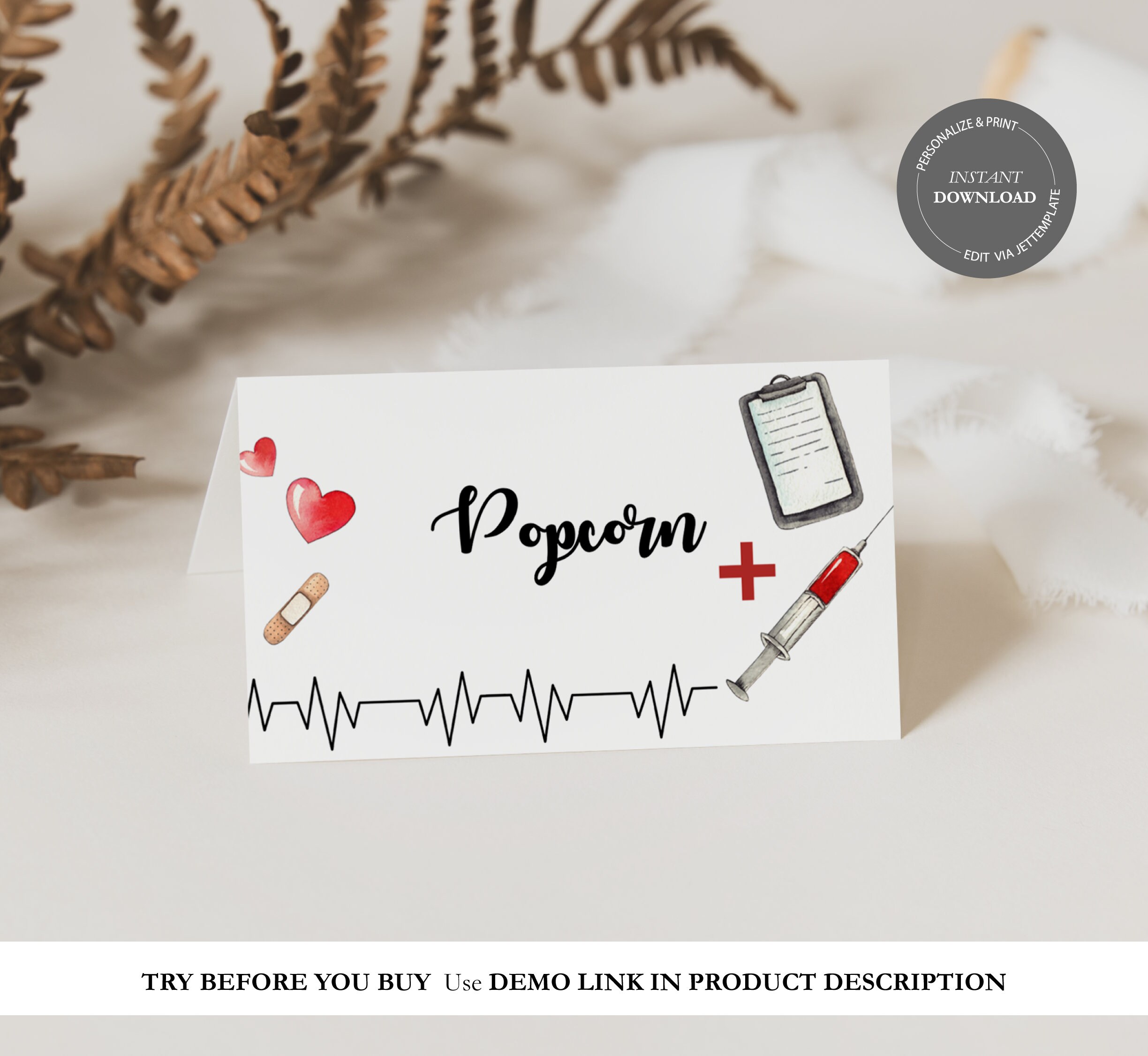 Medical Birthday Food Tents Doctor Food Labels Medical - Etsy