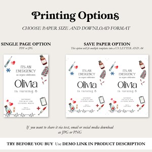 Medical Birthday Party Invitation, Nurse Birthday Party, Doctor Party ...