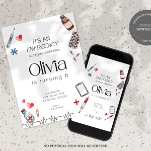 Medical Birthday Party Invitation, Nurse Birthday Party, Doctor Party ...