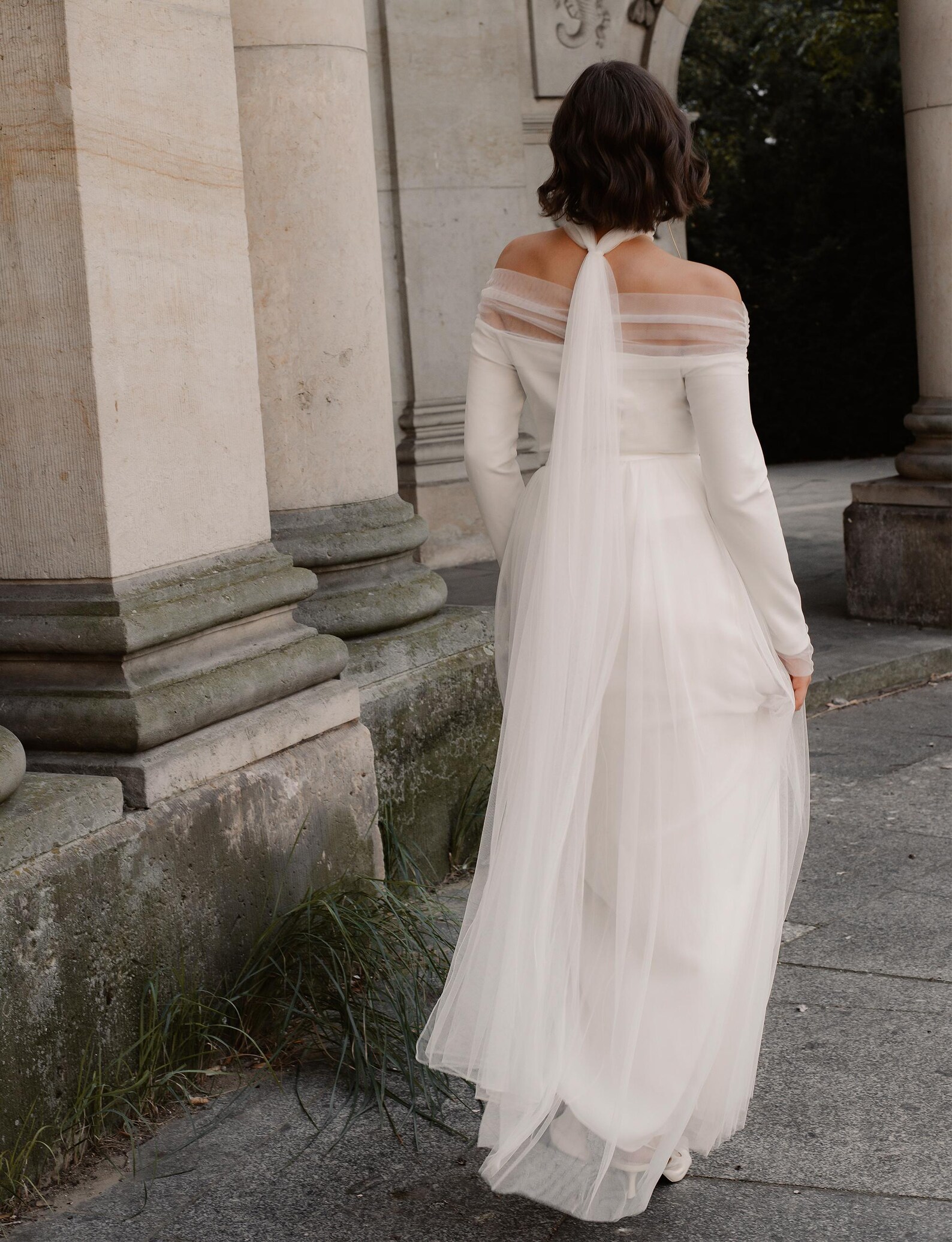 Wedding Scarf Made of Soft Tulle, Wedding Dress Cover Up, Alternative ...
