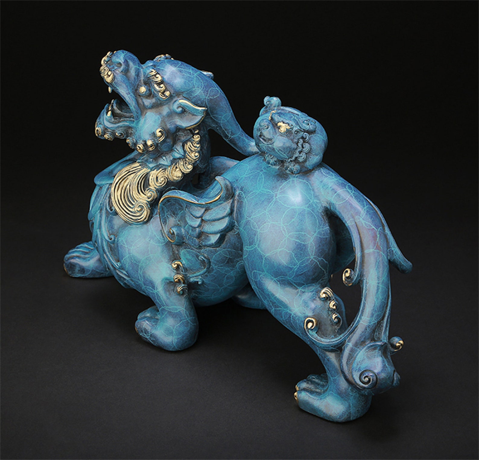 Pixiu Statue Chinese Feng Shui Sculpture Pi Yao Wealth | Etsy