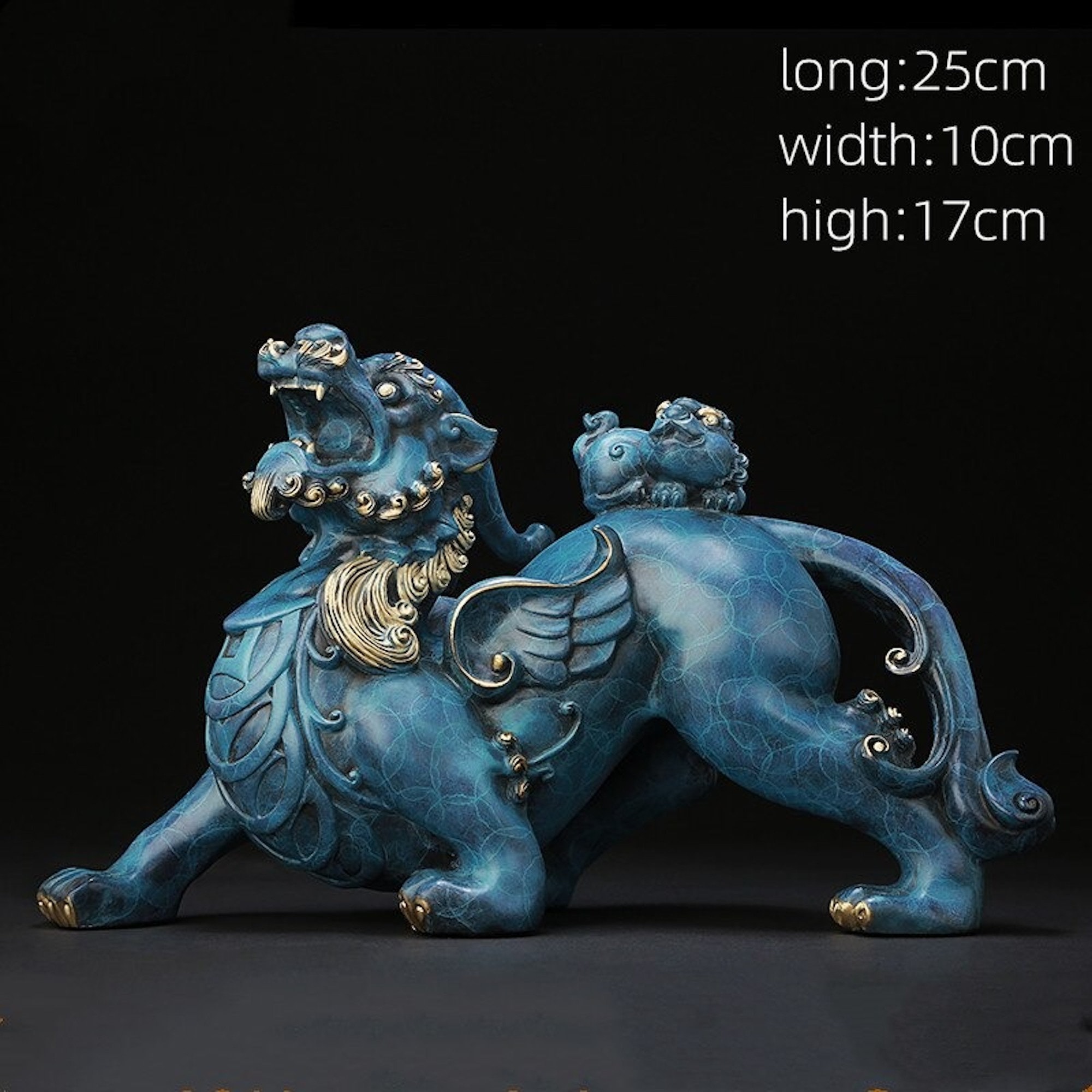 Pixiu Statue Chinese Feng Shui Sculpture Pi Yao Wealth | Etsy