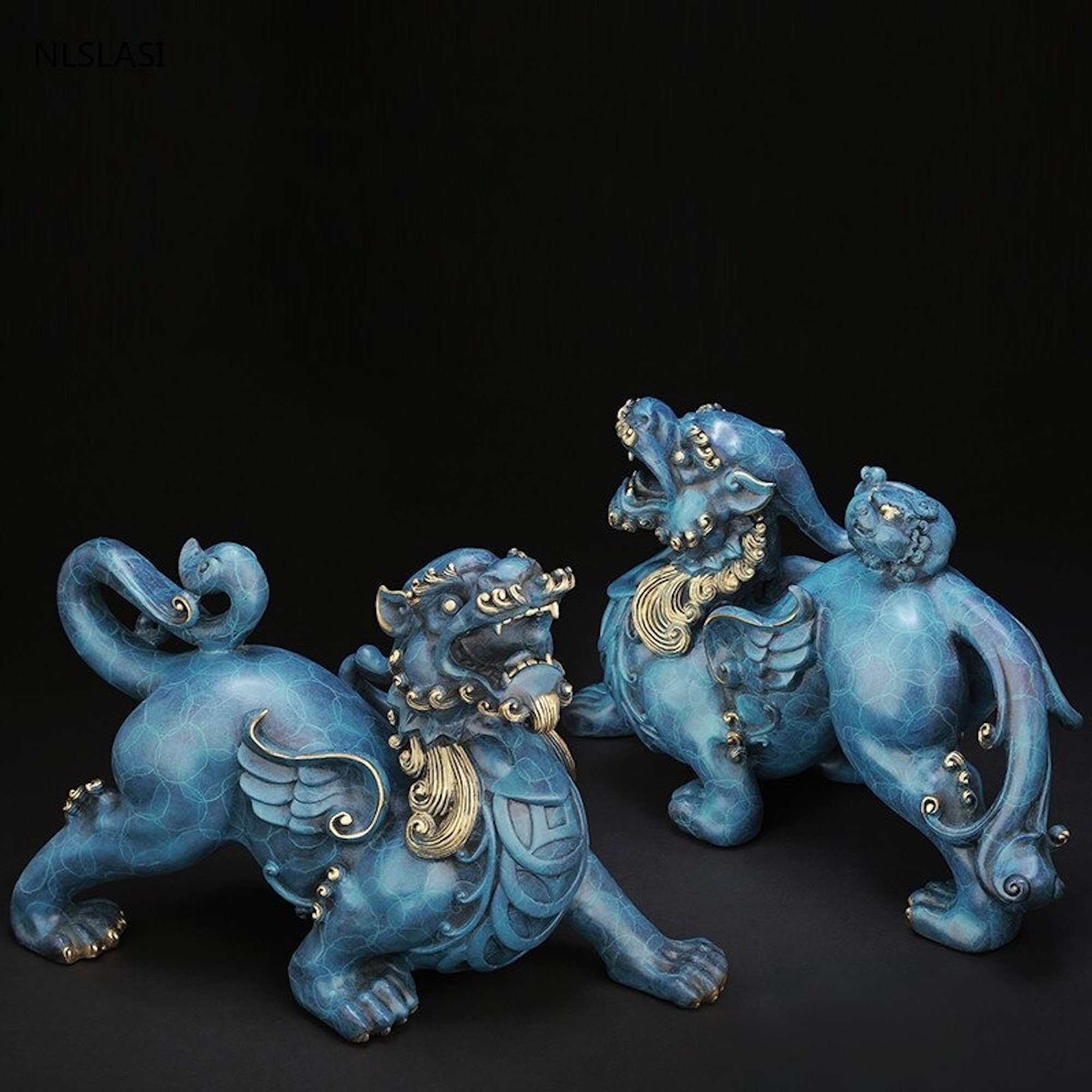 Pixiu Statue Chinese Feng Shui Sculpture Pi Yao Wealth | Etsy