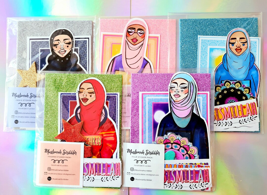 Hijabi Prayer Stickers Packs| 7 Pieces| Die Cut | Muslim Girl|eid ...