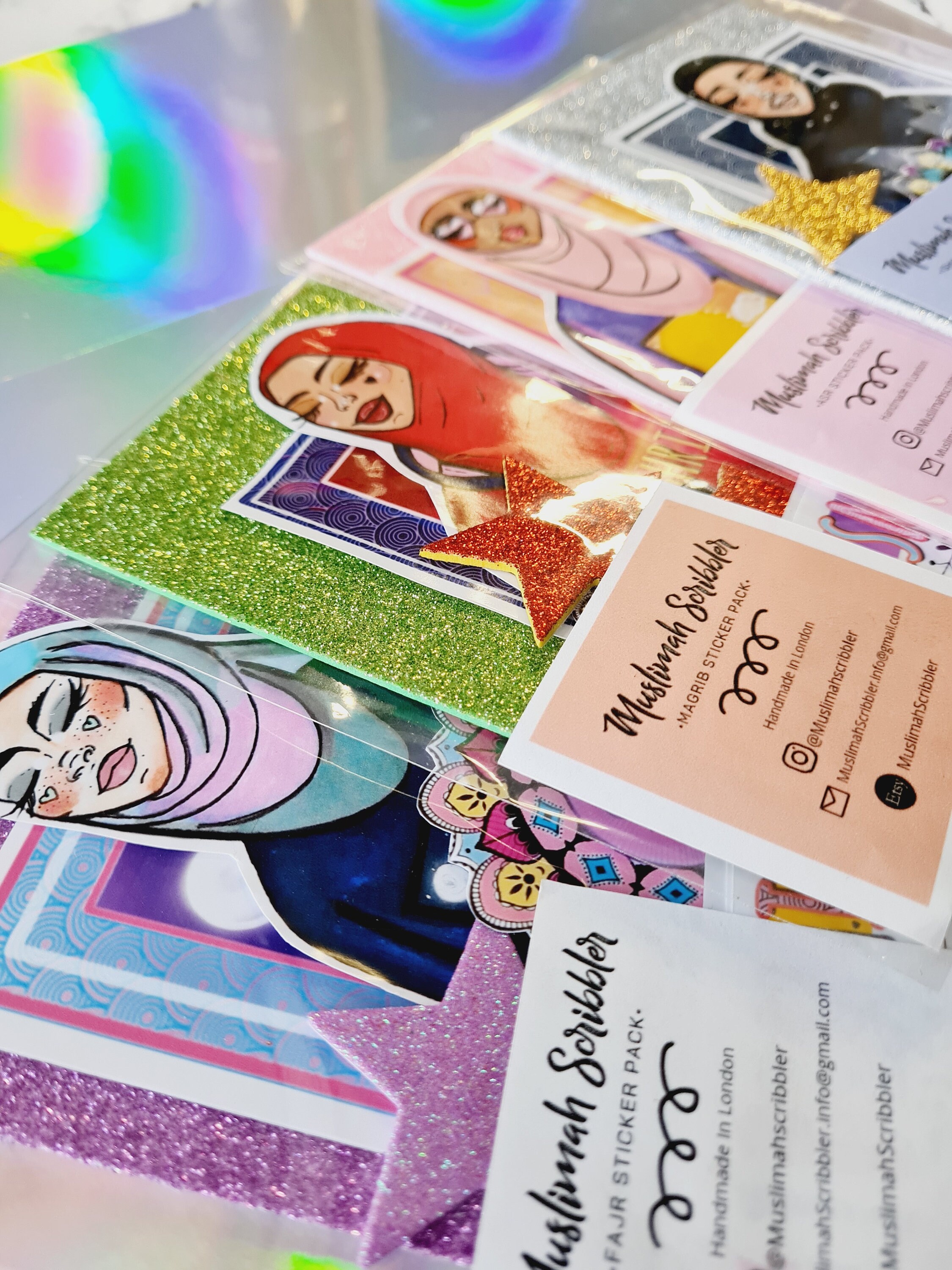 Hijabi Prayer Stickers Packs 7 Pieces Die Cut Muslim Girleid Islamic ...