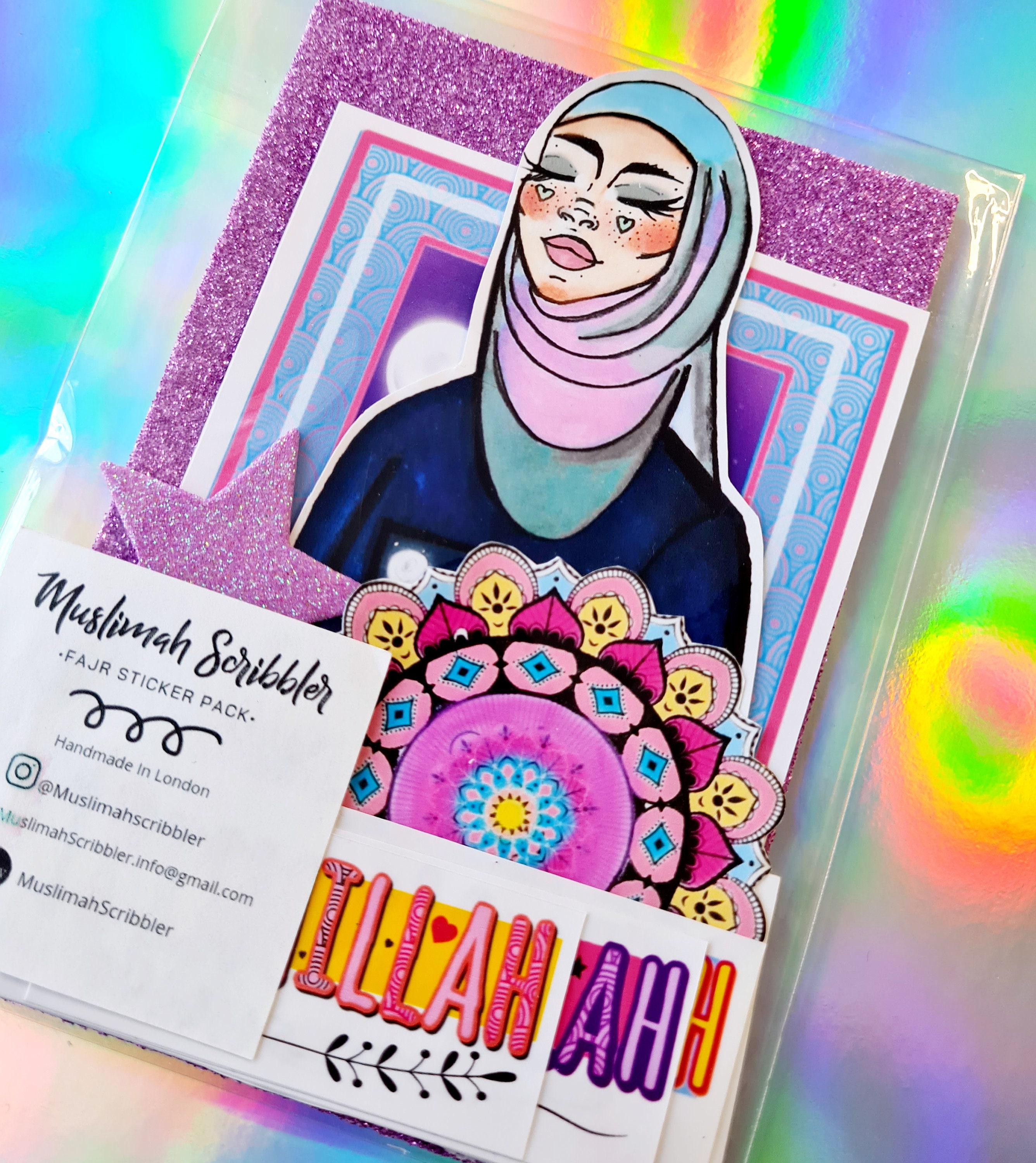 Hijabi Prayer Stickers Packs 7 Pieces Die Cut Muslim Girleid Islamic ...
