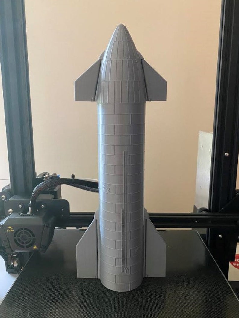 Starship Prototype Model/3d Printed/movable Flaps/high Detail - Etsy