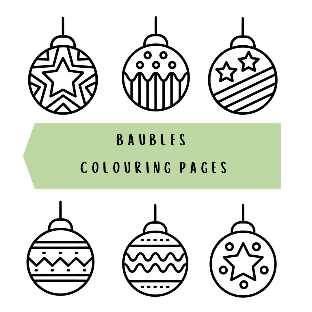 Baubles: Fun Toddler Colouring in Activity (digital Download) - Etsy