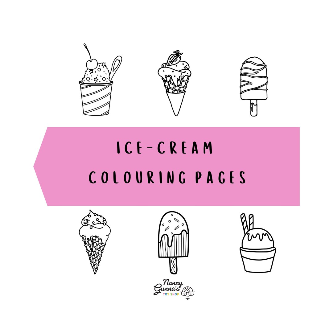 Ice Cream Coloring Book: Fun Toddler Activity (digital Download) - Etsy