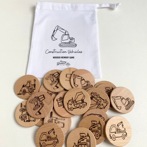 Wooden Memory Game Matching Game Montessori Inspired - Etsy