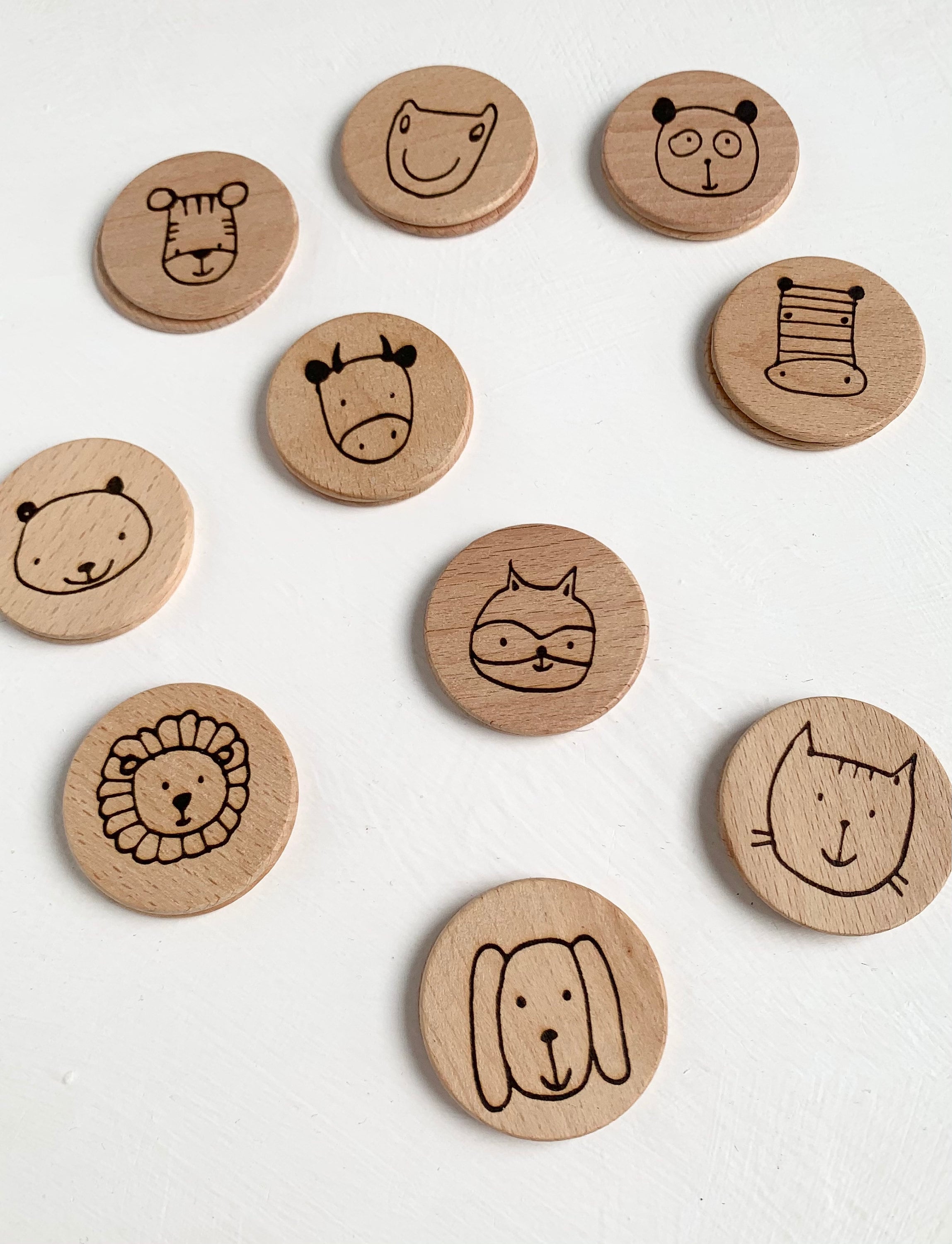 Wooden Memory Game Matching Game Montessori Inspired - Etsy