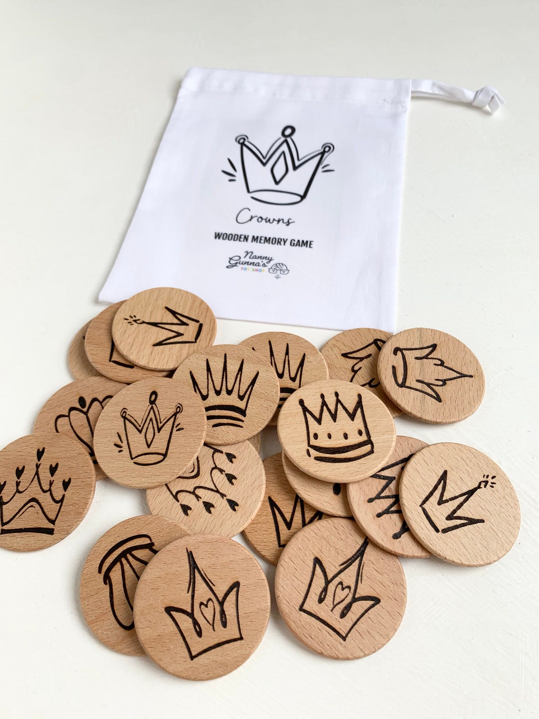 Wooden Memory Game Matching Game Montessori Waldorf - Etsy