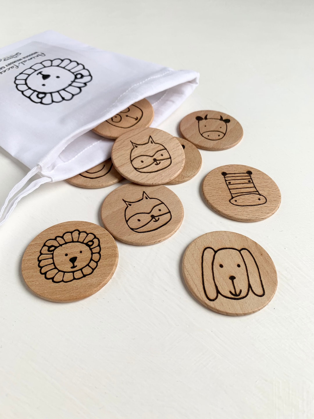 Wooden Memory Game Matching Game Montessori Inspired - Etsy