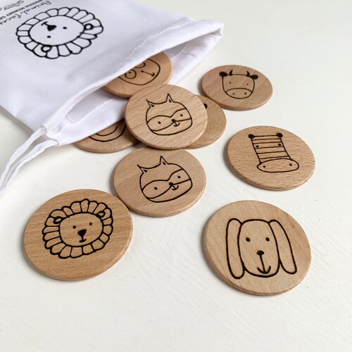 Wooden Memory Game Matching Game Montessori Inspired - Etsy