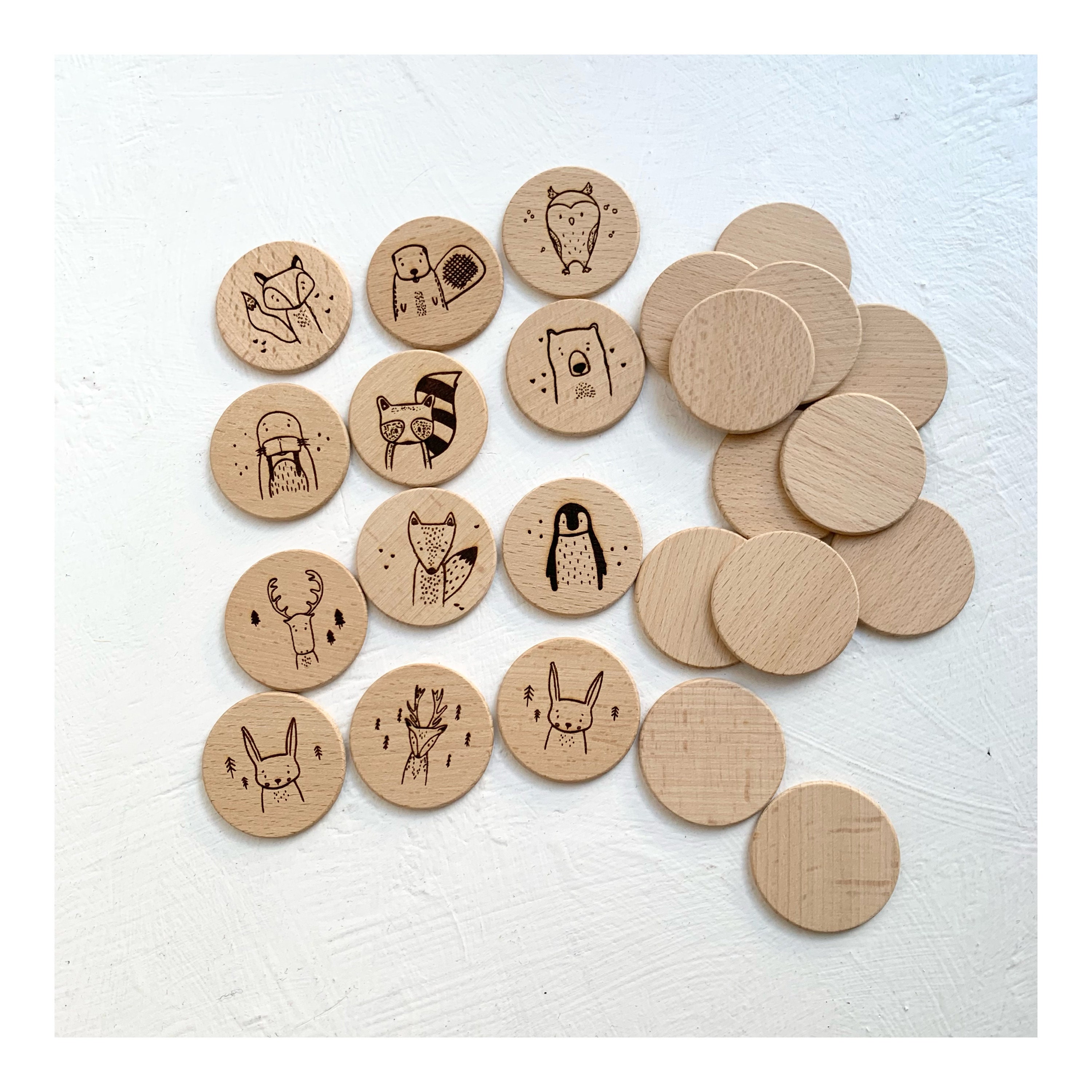 Memory Game Matching Game Montessori Inspired Waldorf Inspired Natural ...