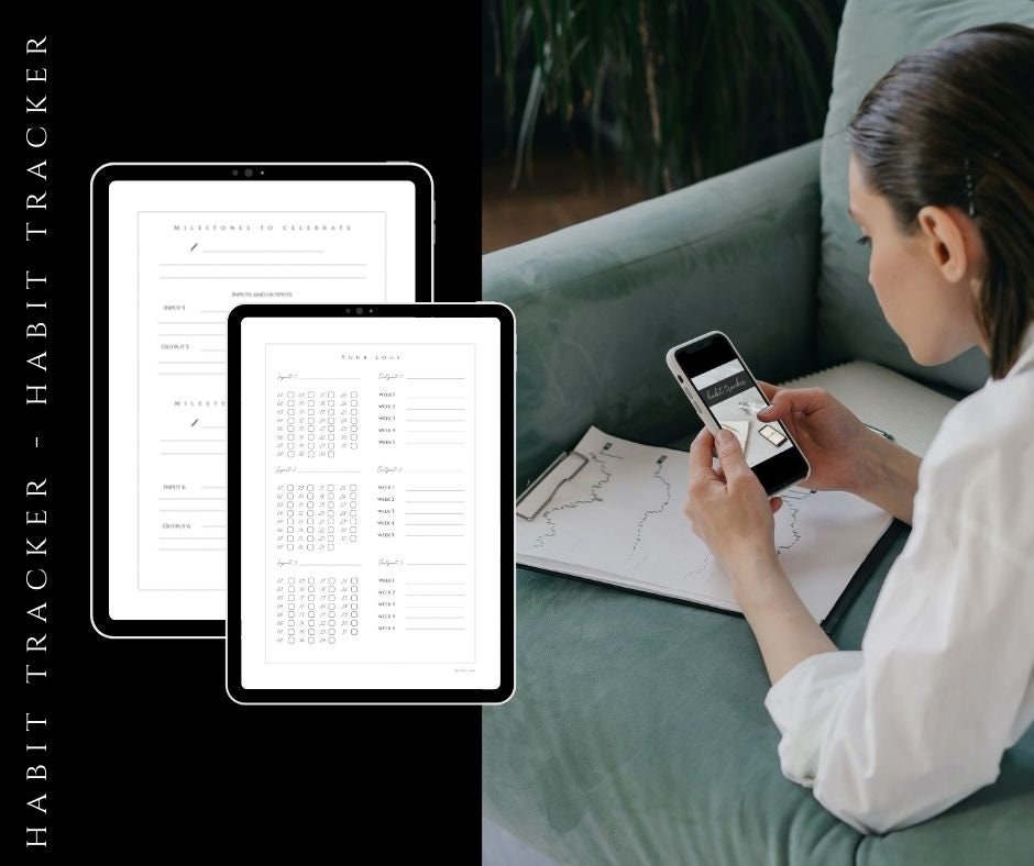 Your Mindful Habit Tracker, Minimalist Business, Growth - Awareness ...