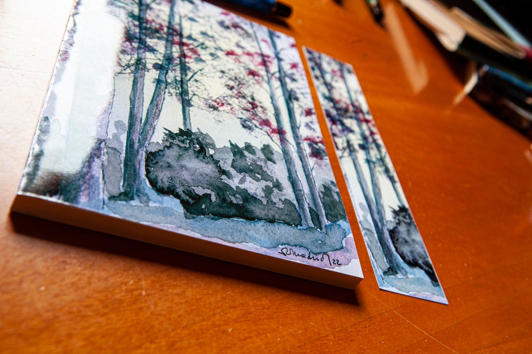 A5 Tomoe River Notebook, 250 Pages, Watercolor Art Cover, Fountain Pen ...