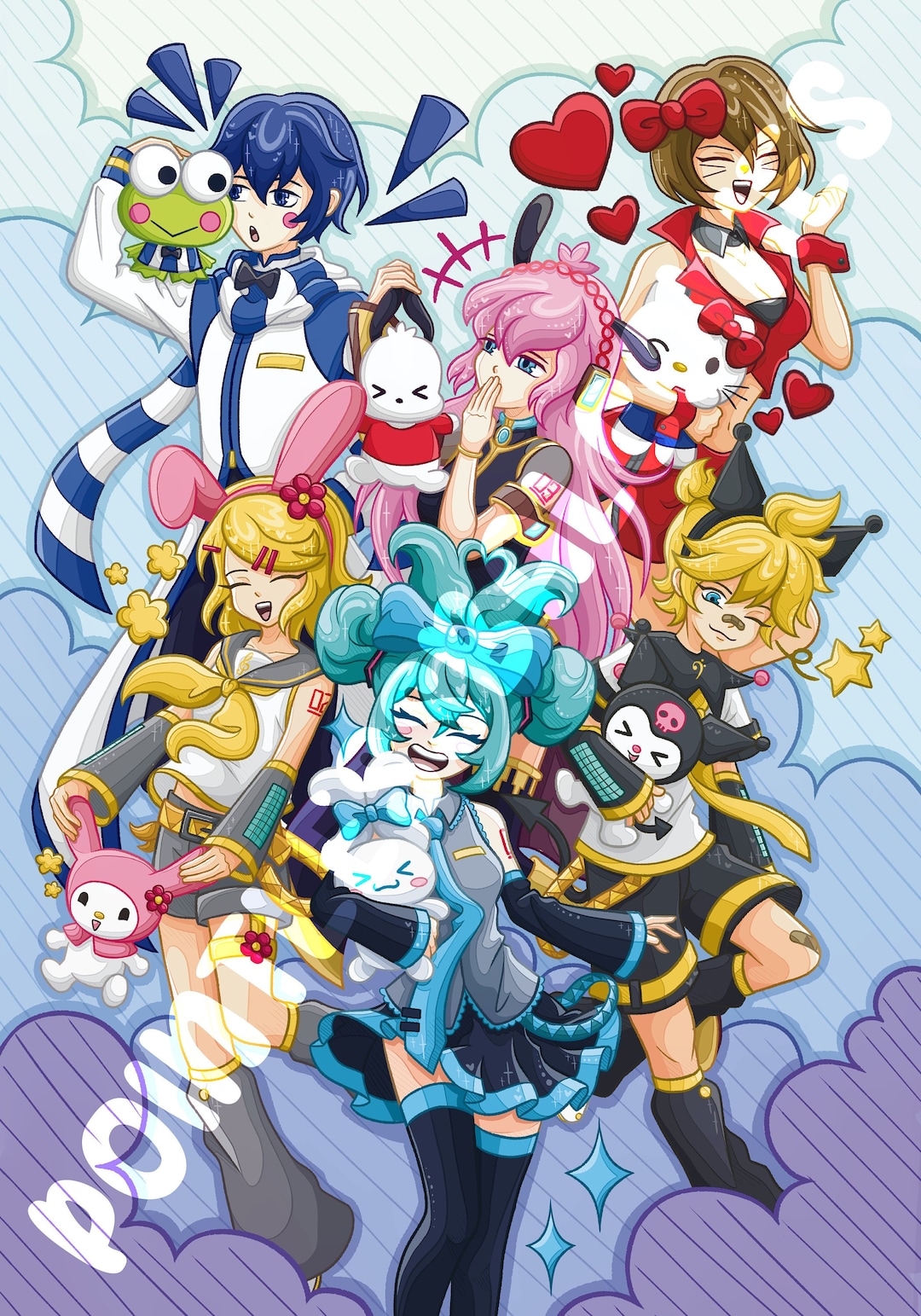 Vocaloid X Sanrio Poster - Etsy