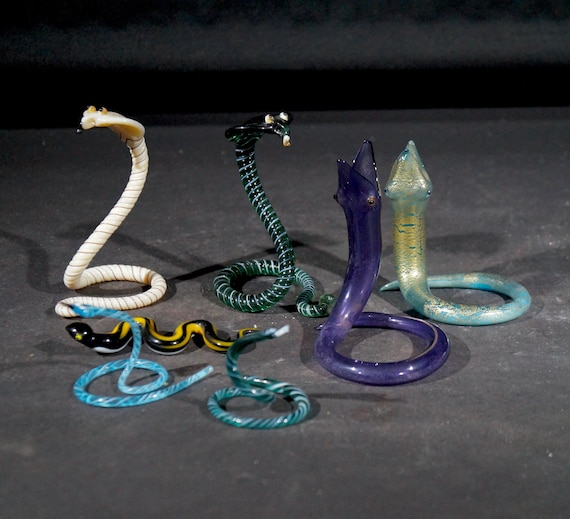 Seven Glass Snakes Collectable Hand Made - Etsy