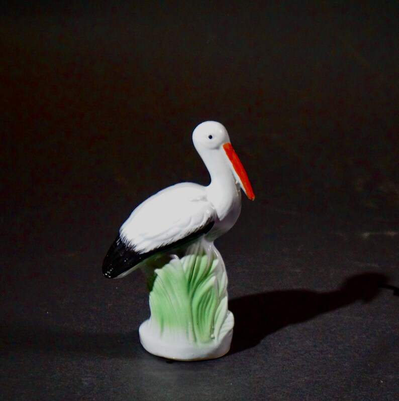 Stork Figurine Porcelain Bird Statues Stork Figure | Etsy
