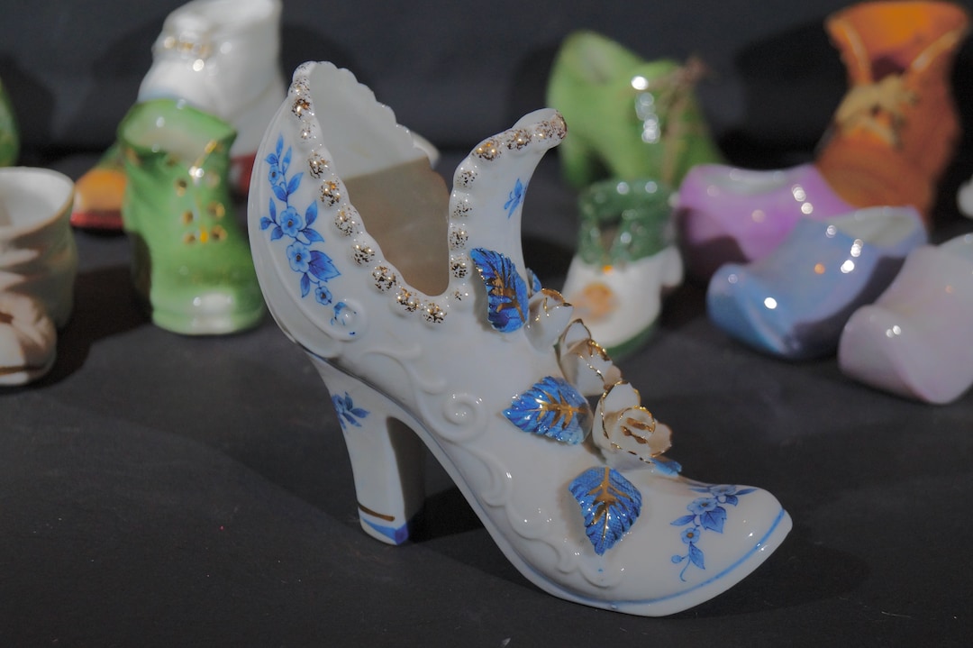25 Porcelain Shoes - Collection of Statuettes Germany Austria Antique ...