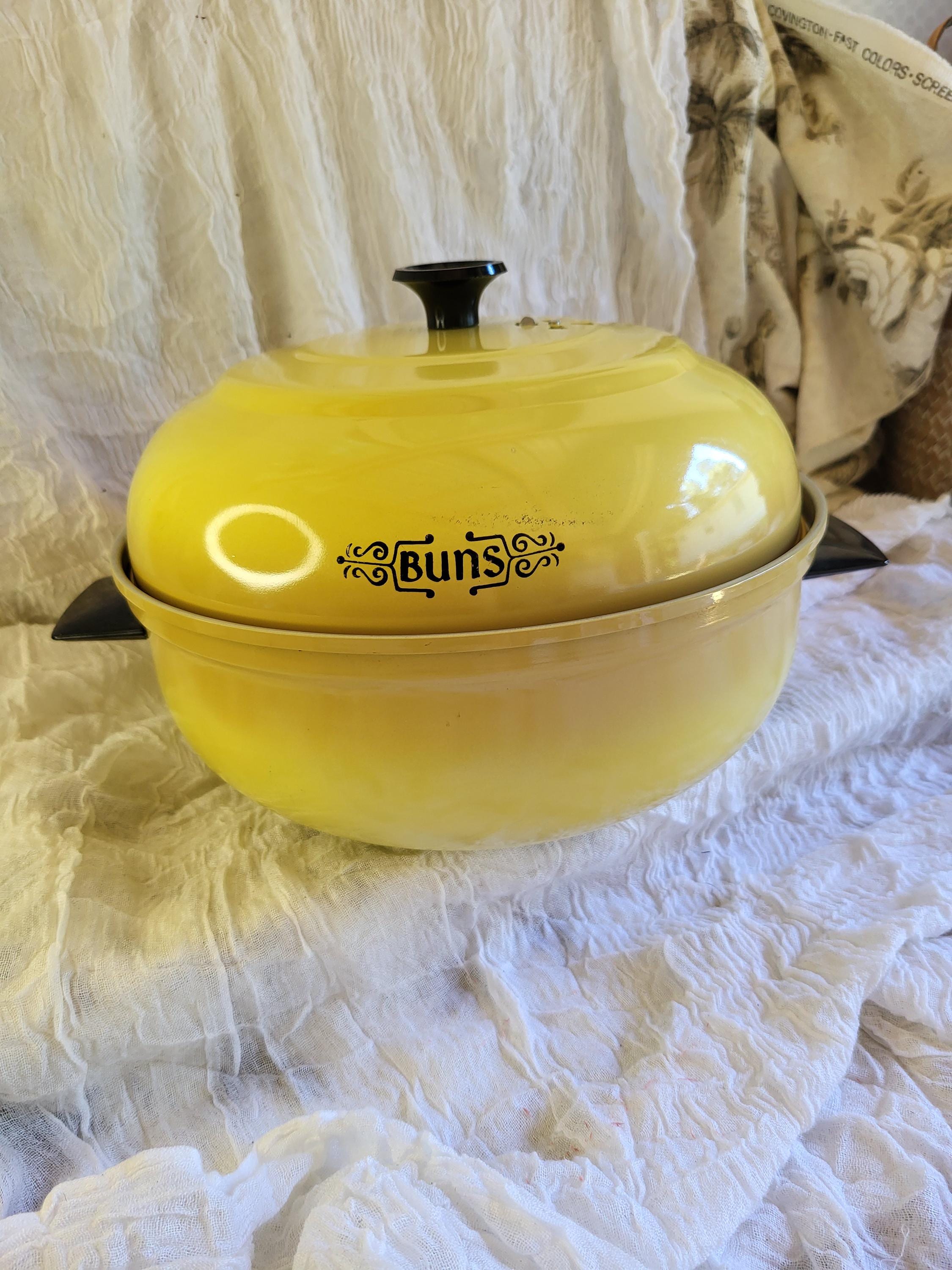 Vtg 70s Mirro Bun Warmer Yellow - Etsy