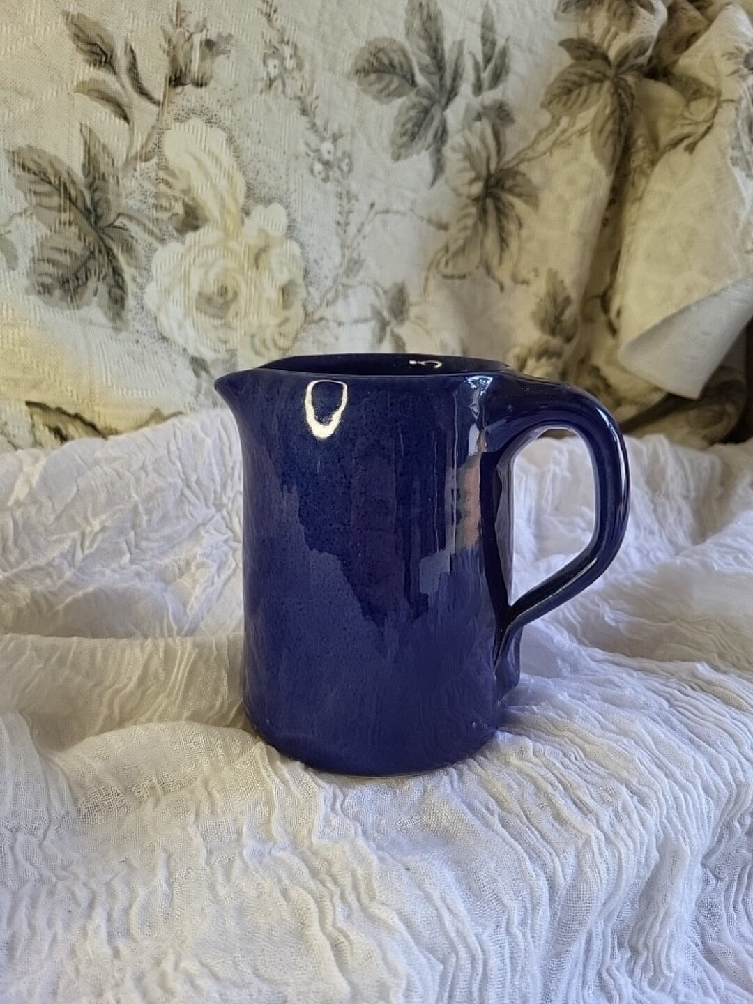 Marshall Pottery Blue Creamer/pitcher - Etsy