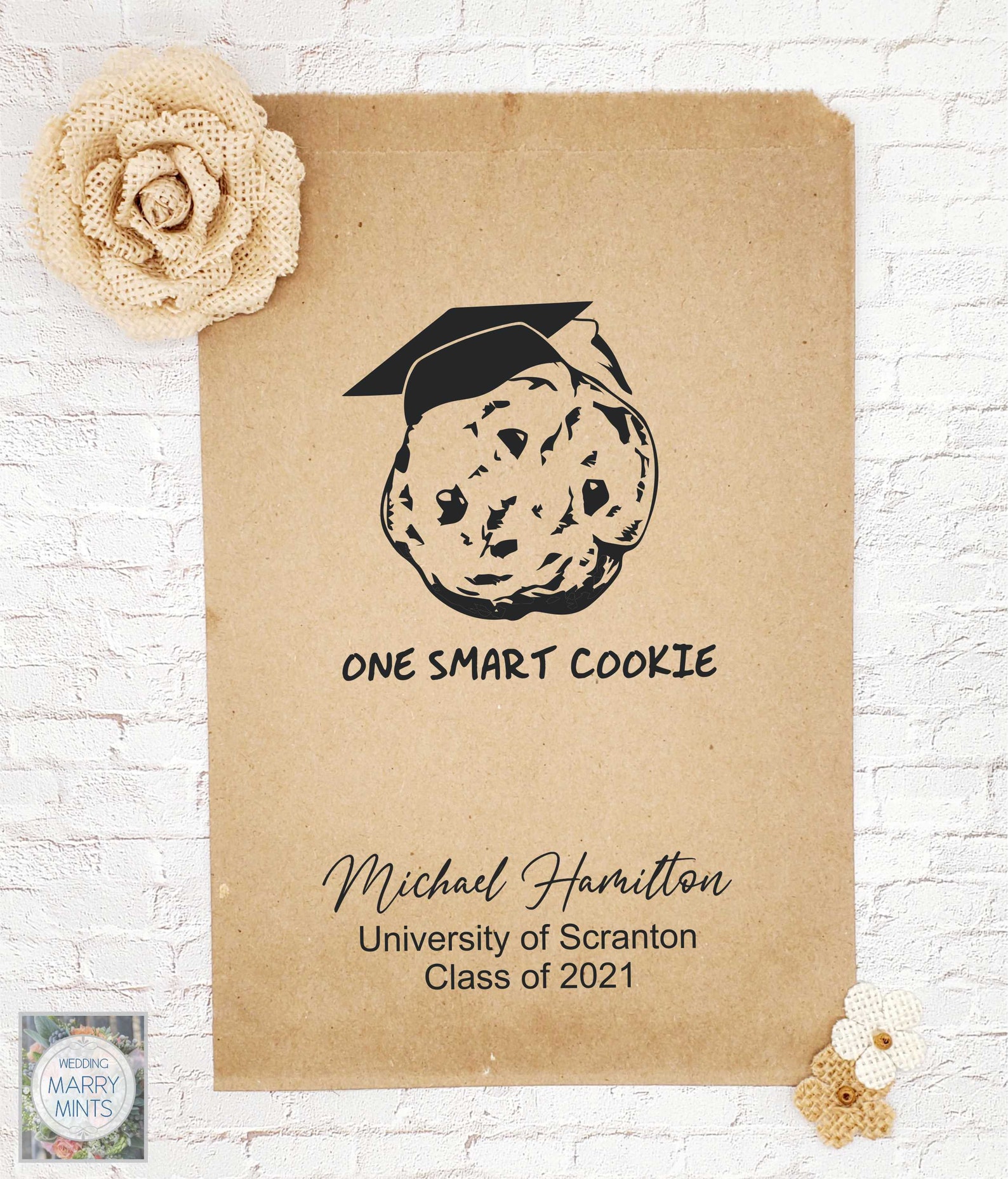 One Smart Cookie Bags Graduation Favors Commencement Mint - Etsy