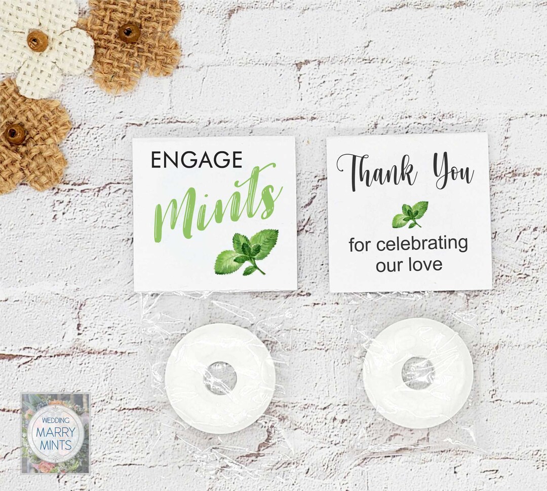 25 Engagement Mints, Engage Mints, Wedding Mint, Brown Kraft, Kraft ...