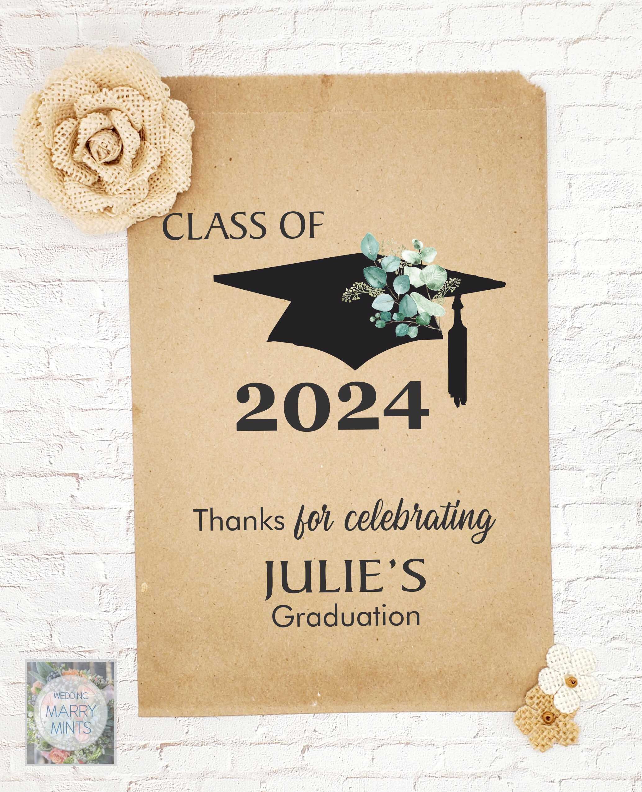 Graduation Bags Graduation Favors Commencement Mint Kraft - Etsy