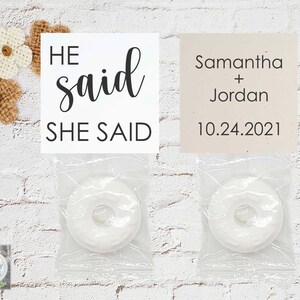 25 Wedding Bags, He Said She Said Game, Wedding Mint, Kraft Bags, Candy ...