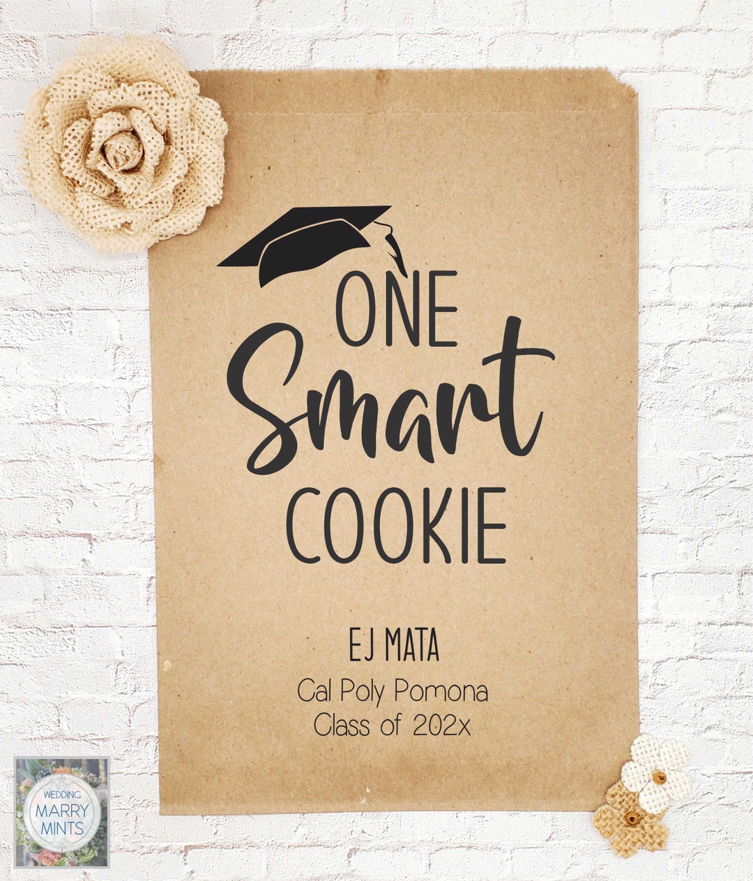 One Smart Cookie Bags, Graduation Favors, Commencement Mint, Graduation ...