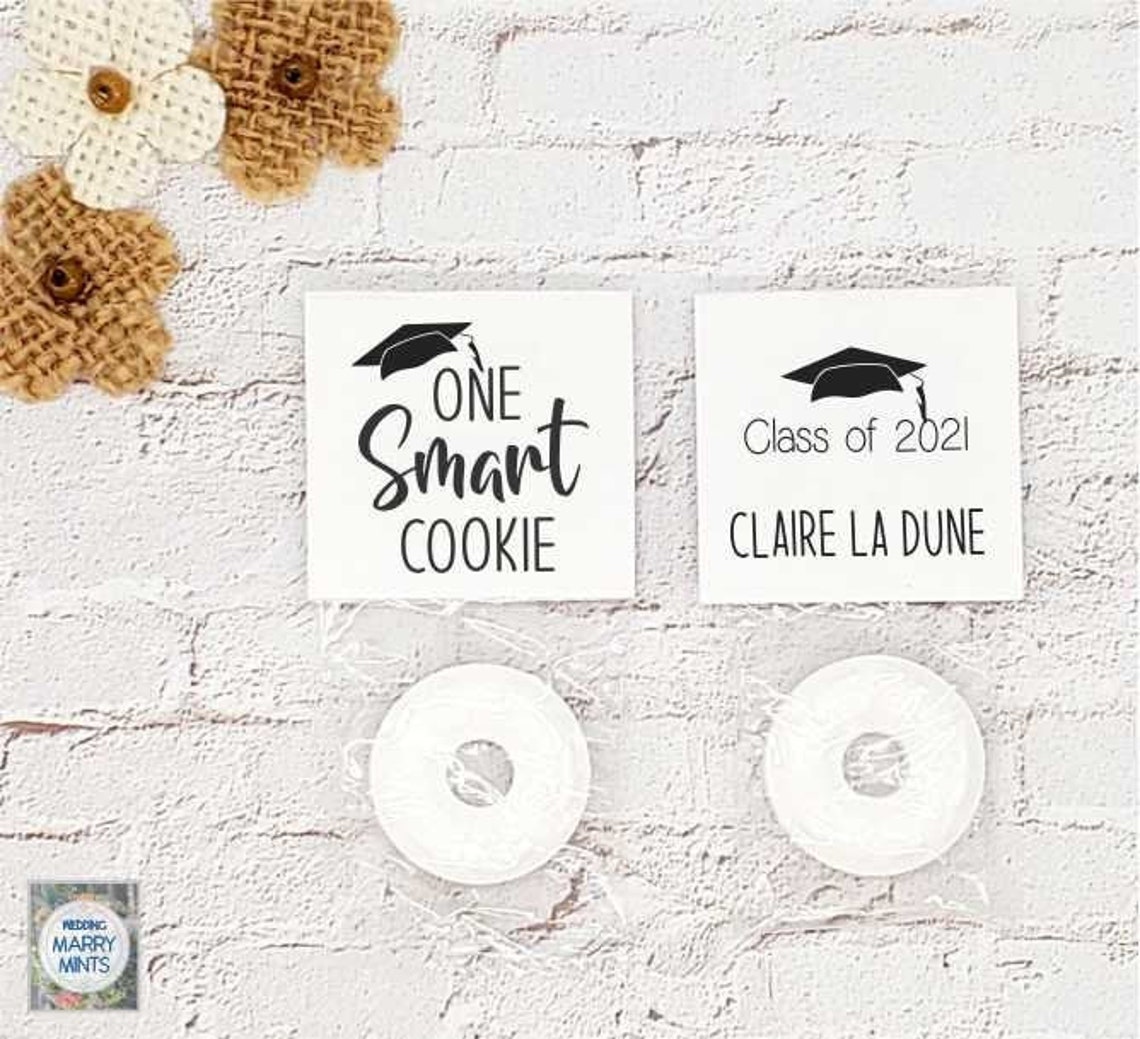 One Smart Cookie Bags Graduation Favors Commencement Mint - Etsy