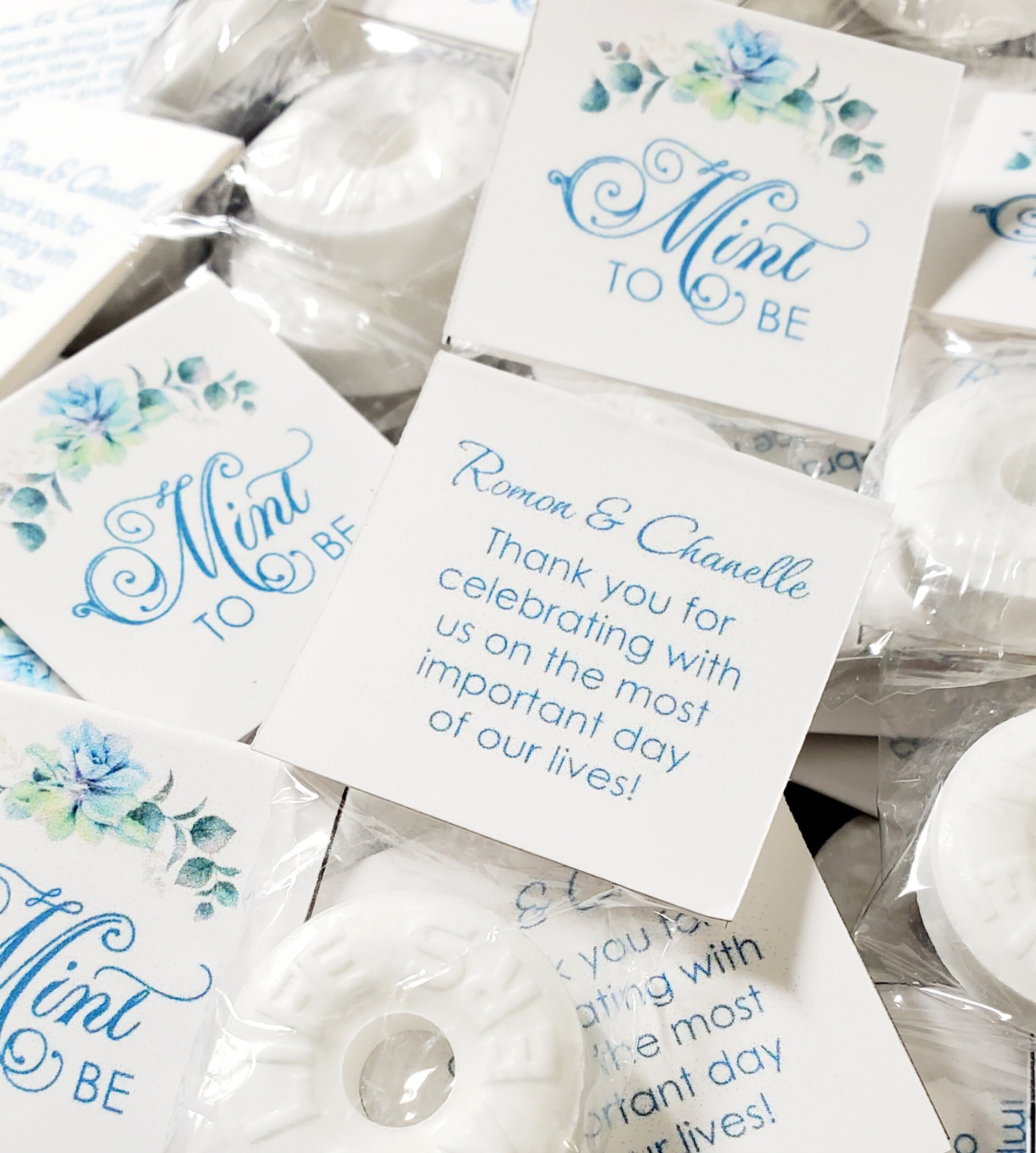 25 Custom Wedding Mints Kraft Brown Natural Paper Kraft - Etsy