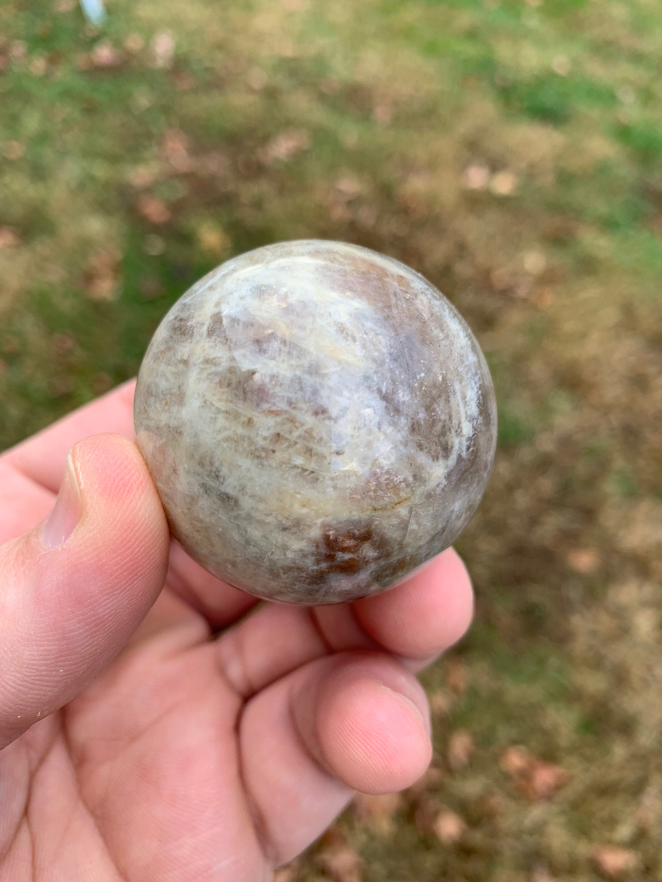 Sunstone Moonstone Polished Sphere Tanzania Mineral Specimen - Etsy