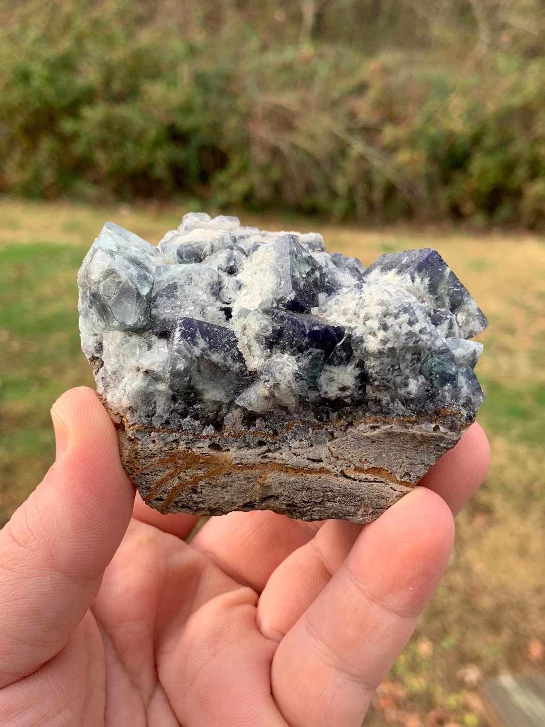 Milky Way Pocket Cubic Fluorite Matrix England Mineral Specimen - Etsy
