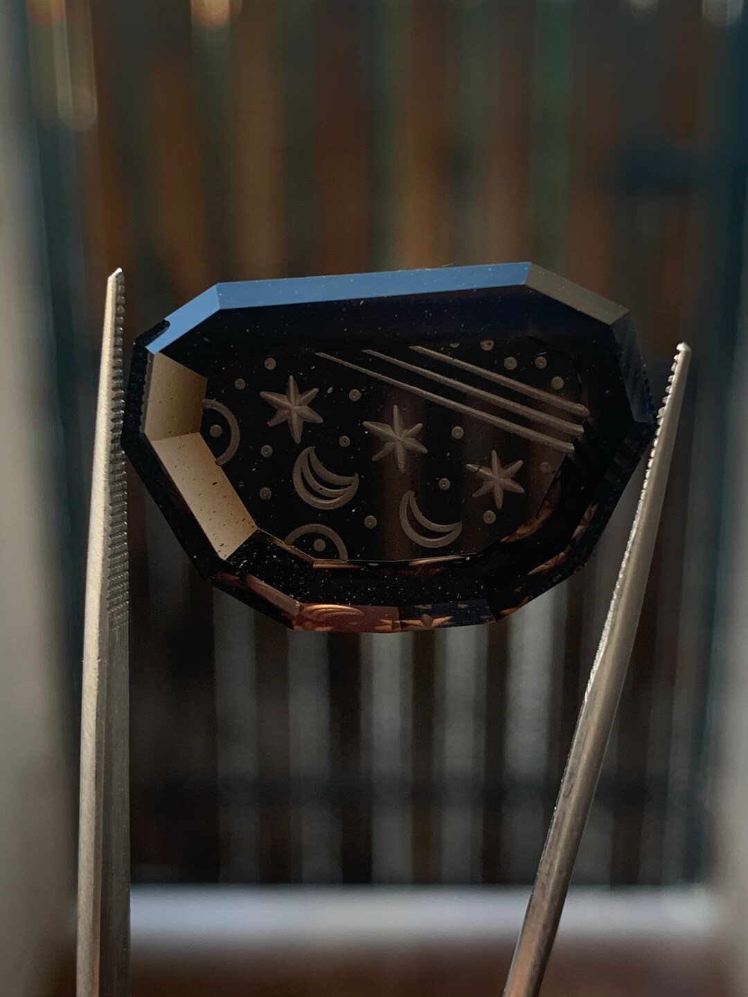 Saffordite Tektite Arizona USA Fantasy Cut Faceted Gemstone - Etsy