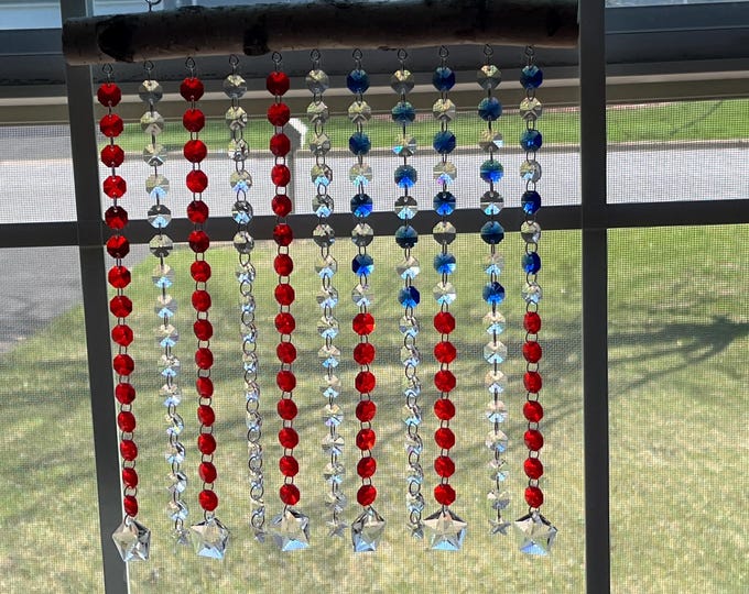 American Flag Suncatcher - Etsy