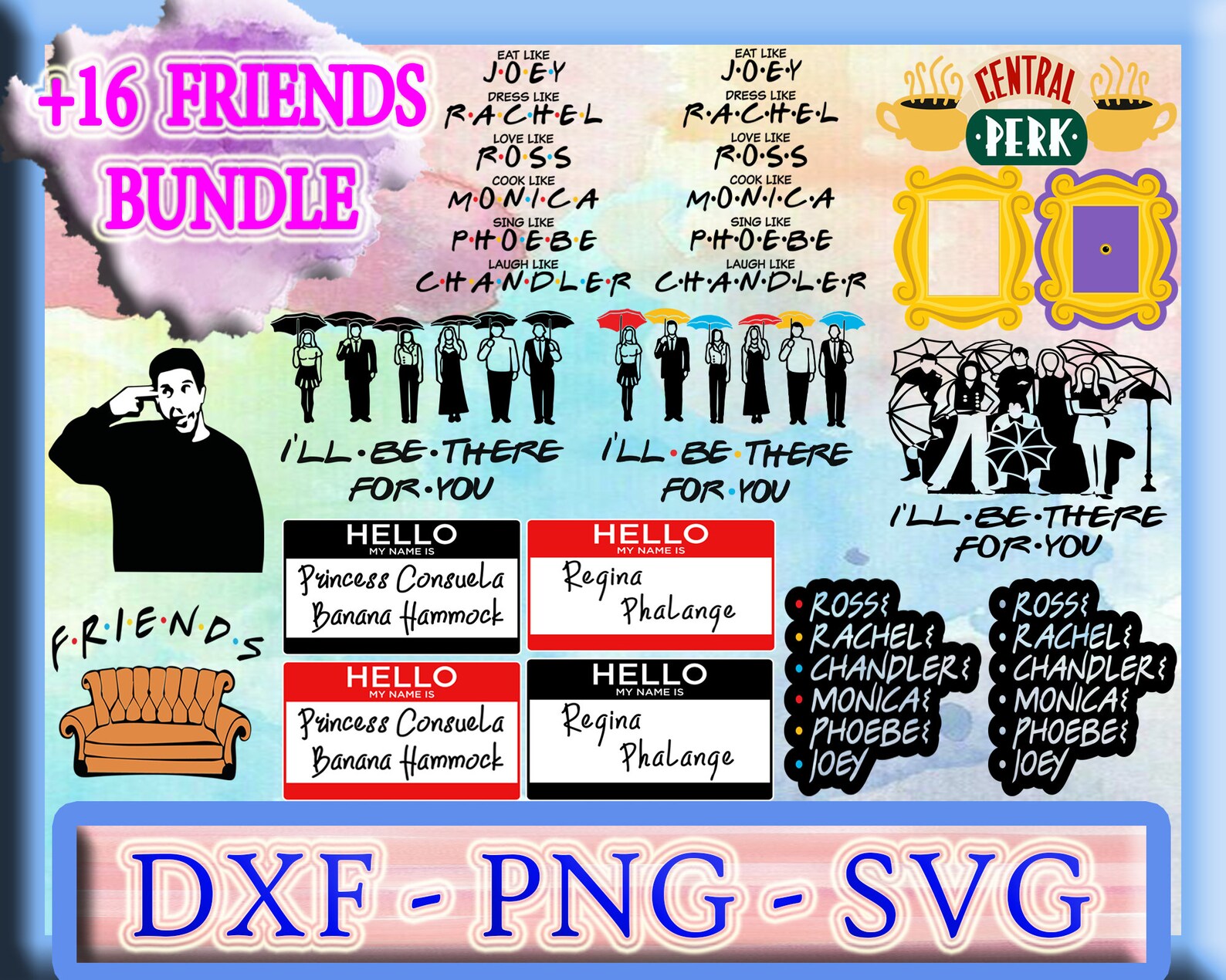 Friends Friends Clipart Friends Tv SHow Clip art Bundle | Etsy