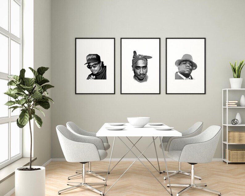 Hip Hop Legends Digital Download Printable Wall Art Trio Set of 3 Ezy E ...