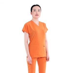 Personalized Orange Scrub Set, Nurse Uniform, Custom Scrub, Medical ...
