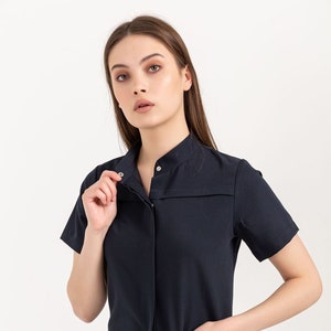 Comfortable Navy Blue Color Scrub Set,nurse Uniform, Elasticated Doctor ...