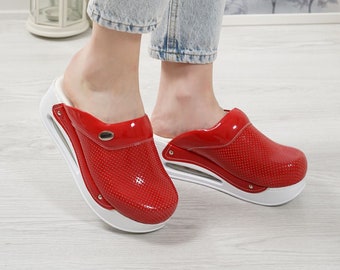 Red Clogs Women - Etsy