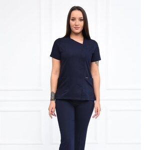 Dark Blue Scrub Uniform With Personalization, add Your Own Name and ...