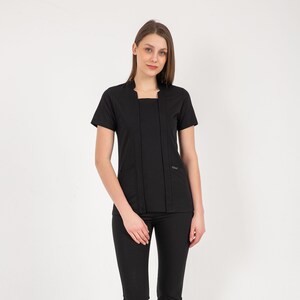 Comfortable Black Scrub Set,nurse Scrub, Scrub Tops, Scrub Set Woman ...